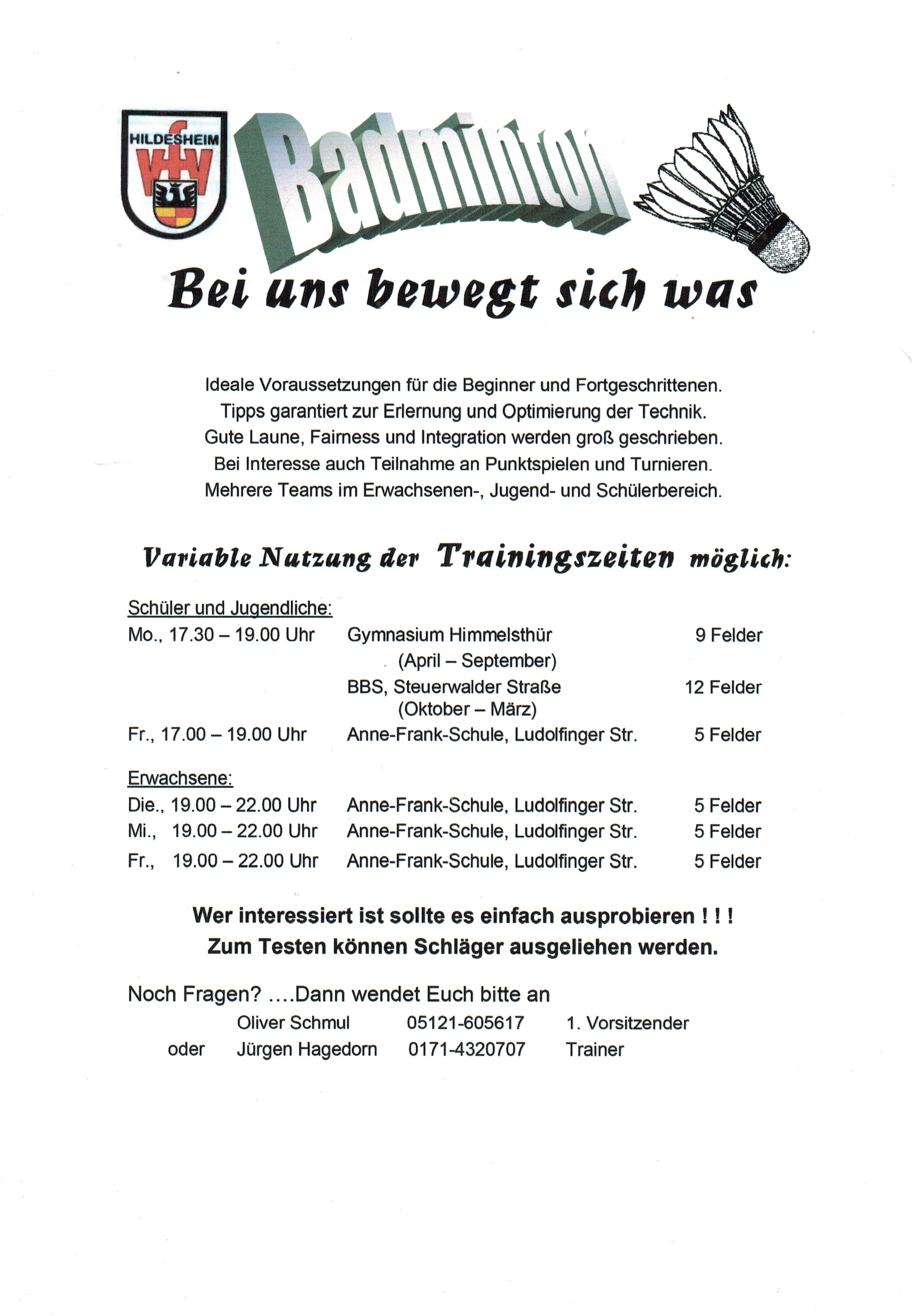 6 Badminton Kurse in Hildesheim - Schnupperkurs.de